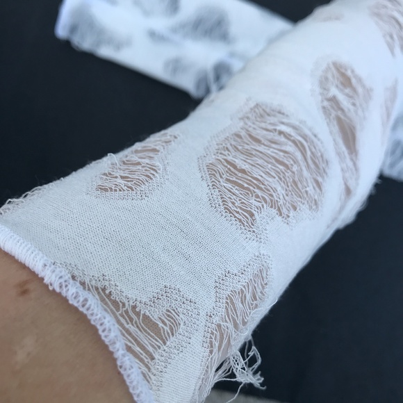 Hand Crafted | Accessories | Mummy Ripped Gloves Sheer Gauze Arm Wraps ...